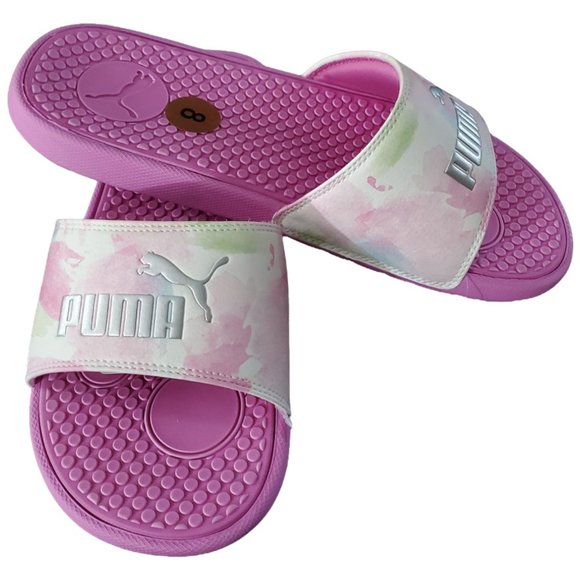 Puma | Shoes | Puma Cool Cat Bleached Slides Pink Size 8 Nwt | Poshmark